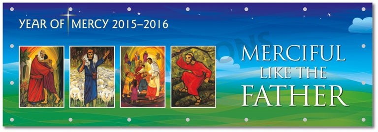 Merciful like the Father - Year of Mercy PVC Banner PVLYM6