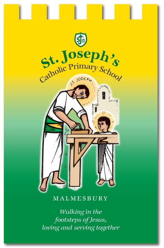 Processional Banner, Chrome Pole (4ft) and Chrome Stand