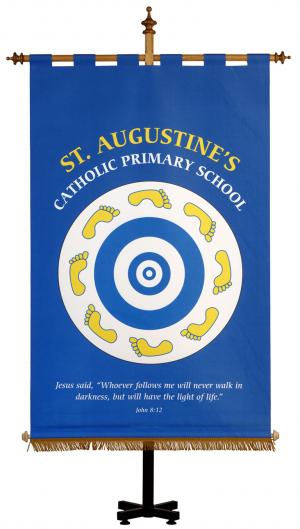 Processional Banner Pole, Oak, T Shape