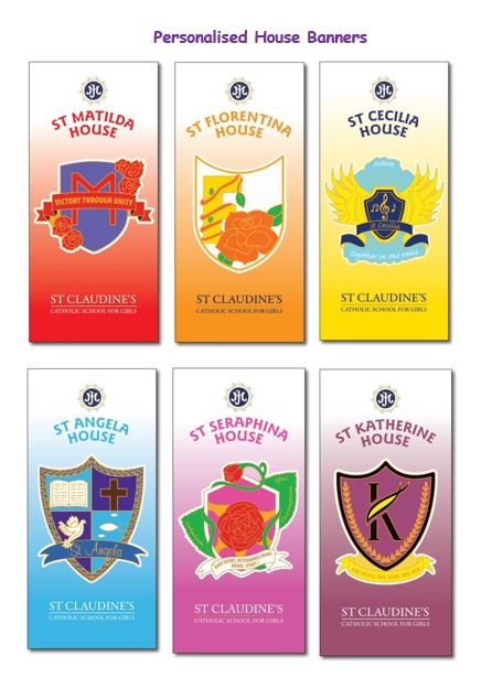 # Sample Personalised House Banners/Display Boards (FREE PDF download)