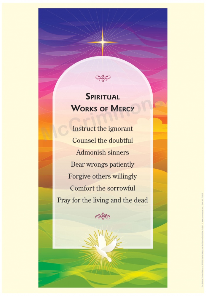 Spiritual Works of Mercy - A3 Poster PB1629