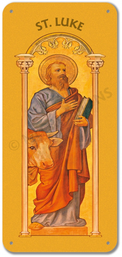 St. Luke - Display Board 1135, mccrimmon saints collection, church banner,